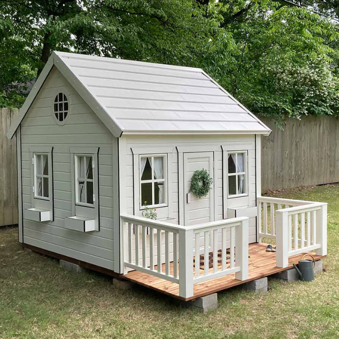 Snowy Owl White Outdoor Playhouse — AlignedPlay